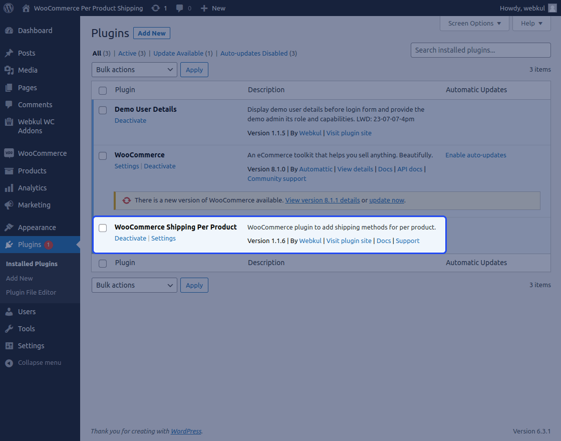 Wordpress Woocommerce Per Product Shipping Plugin By Webkul Codecanyon